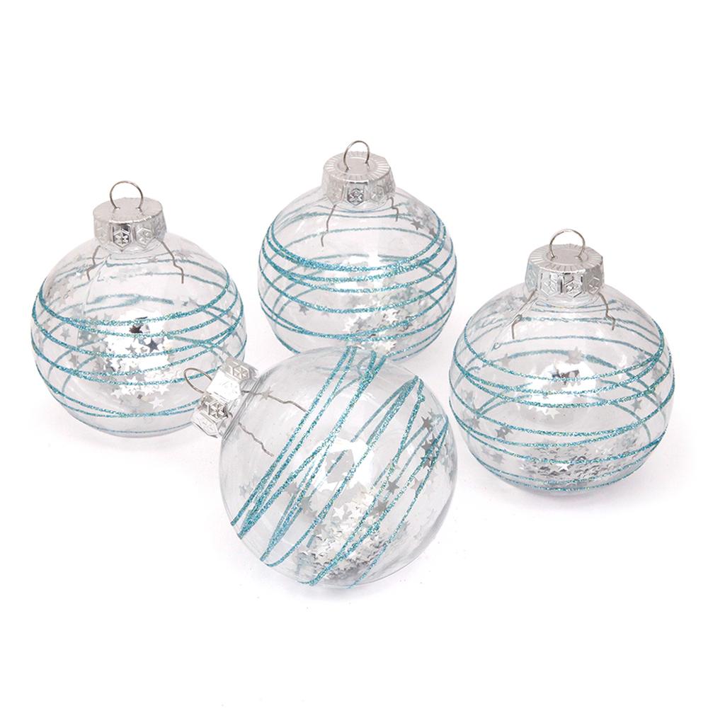 Esferas Christmas Accents Azul 8 cm 4 Piezas | DelSol