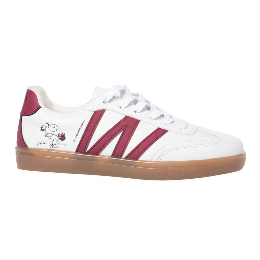 Tenis Woolworth Mujer Franjas en Contraste y Diseño Peanuts | DelSol