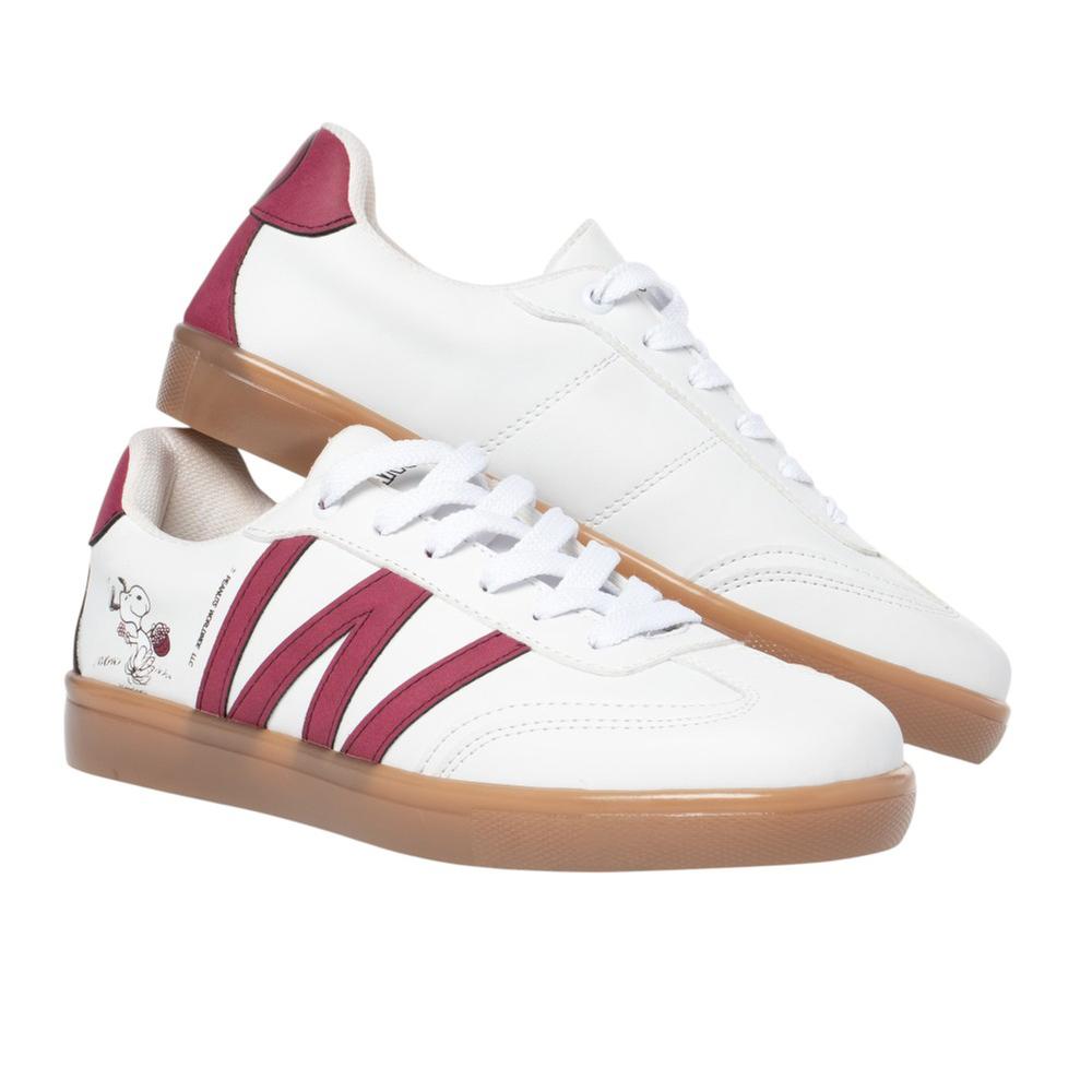 Tenis Woolworth Mujer Franjas en Contraste y Diseño Peanuts | DelSol