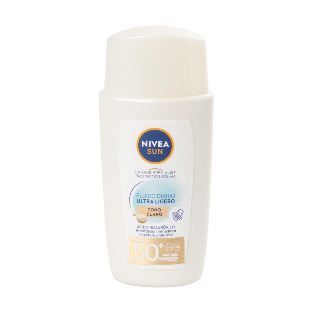 Protector Solar con Color Nivea Sun Fluido Diario Ultra Ligero Tono ...