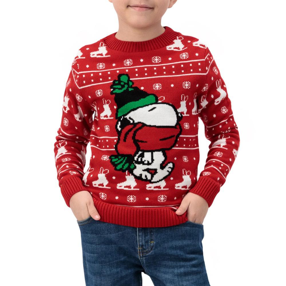 Suéter Navideño Woolworth Niño Diseño Snoopy Con Bufanda Peanuts | DelSol