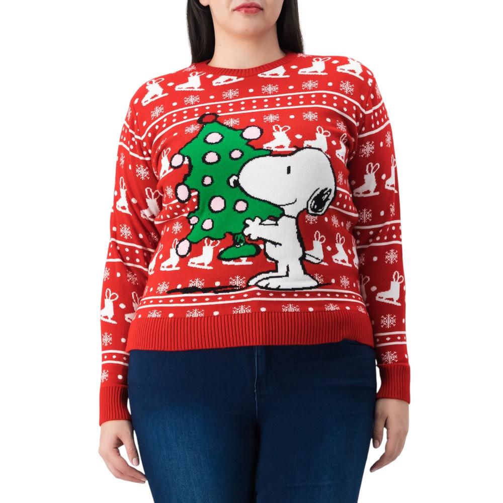 Suéter Navideño Woolworth Mujer Diseño Snoopy Con Arbol Peanuts | DelSol