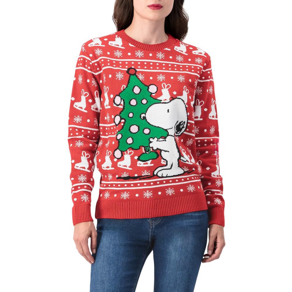 Suéter Navideño Woolworth Mujer Diseño Snoopy Con Arbol Peanuts | DelSol