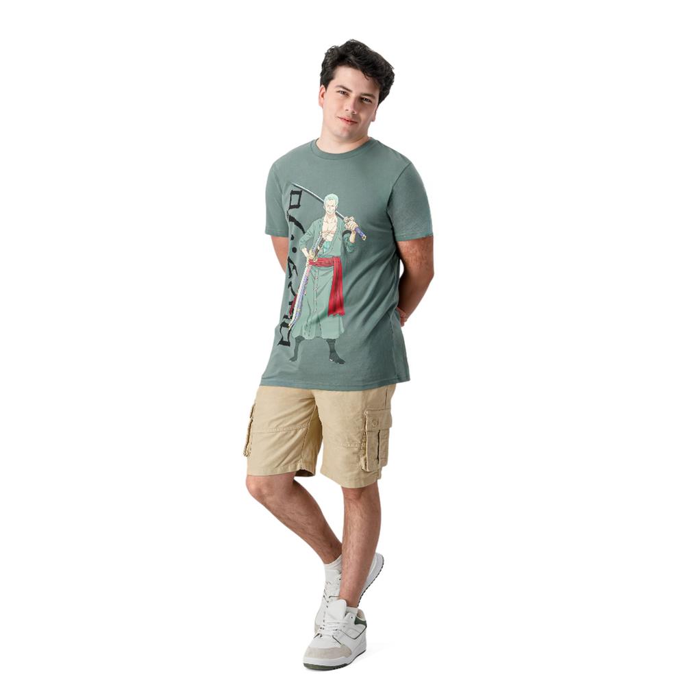 Playera Woolworth Hombre Diseño Roronoa Zoro One Piece | DelSol