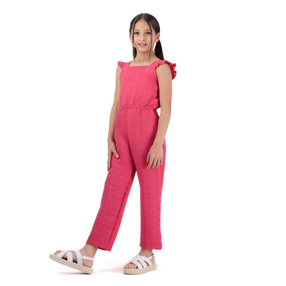 Jumpsuit Fantastic Niña Cuello Cuadrado Y Olánes | DelSol
