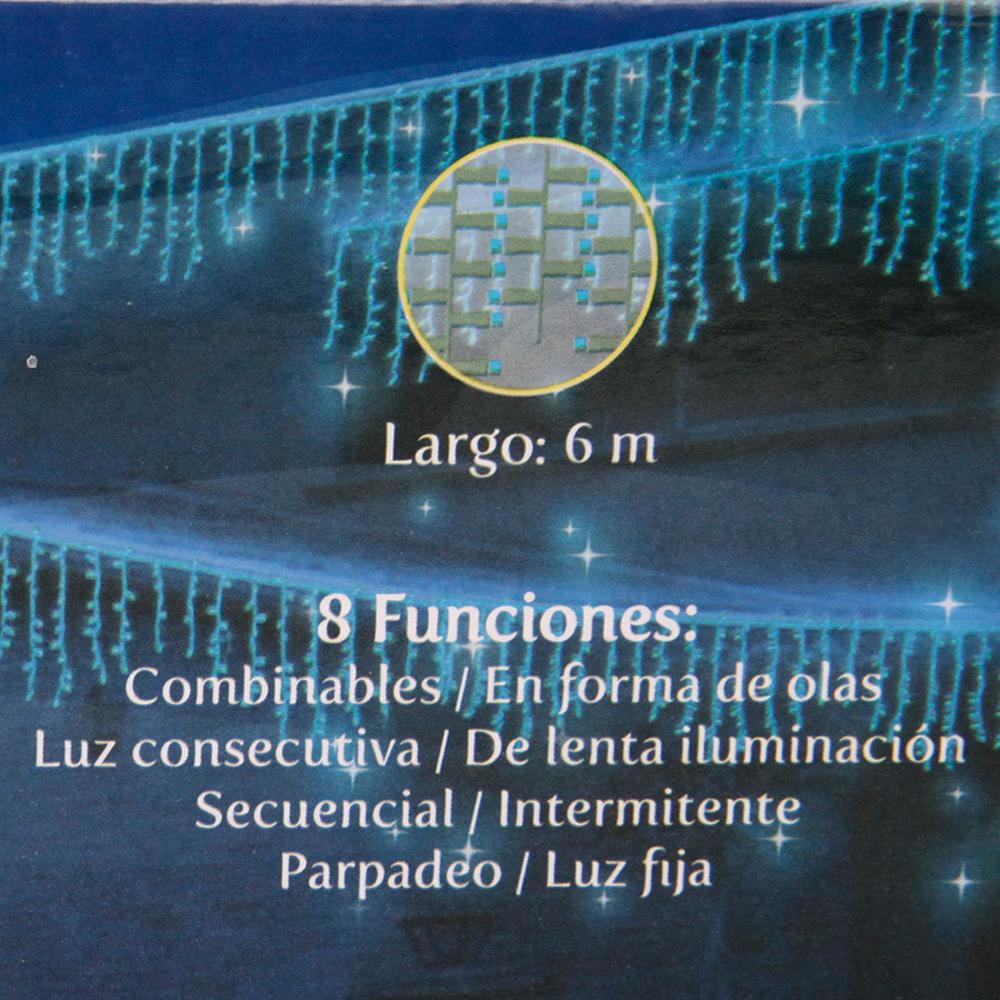 Cascada Led Star Light Azul Menta 6 M | DelSol