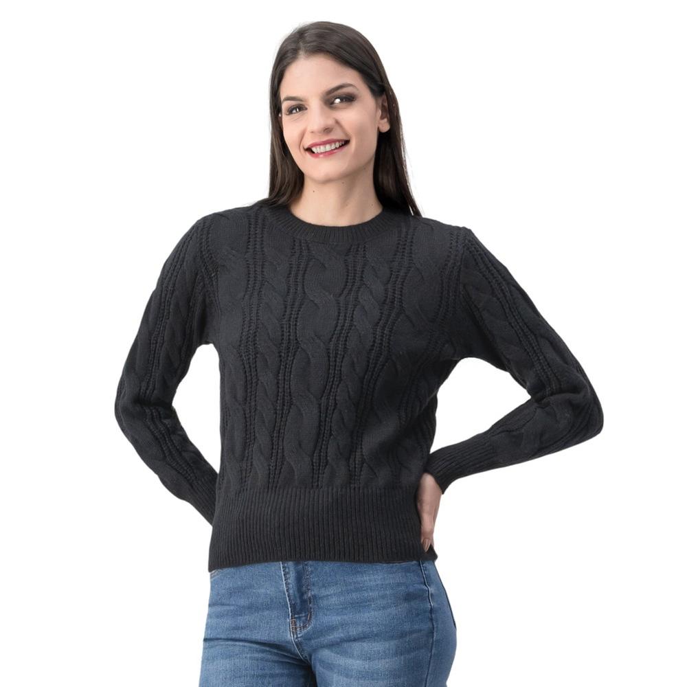 Suéter Mxstaza Mujer Cerrado de Cuello Redondo | DelSol