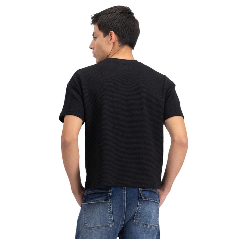 Playera Hummo Hombre Diseño Attitude En Relieve Negro | DelSol