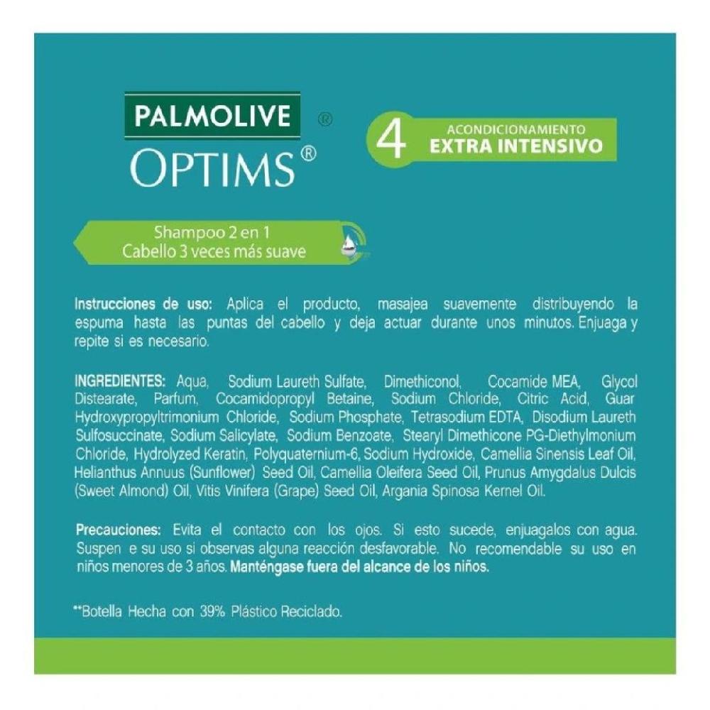 Shampoo 2 en 1 Palmolive Optims Nivel 4 700 ml | DelSol