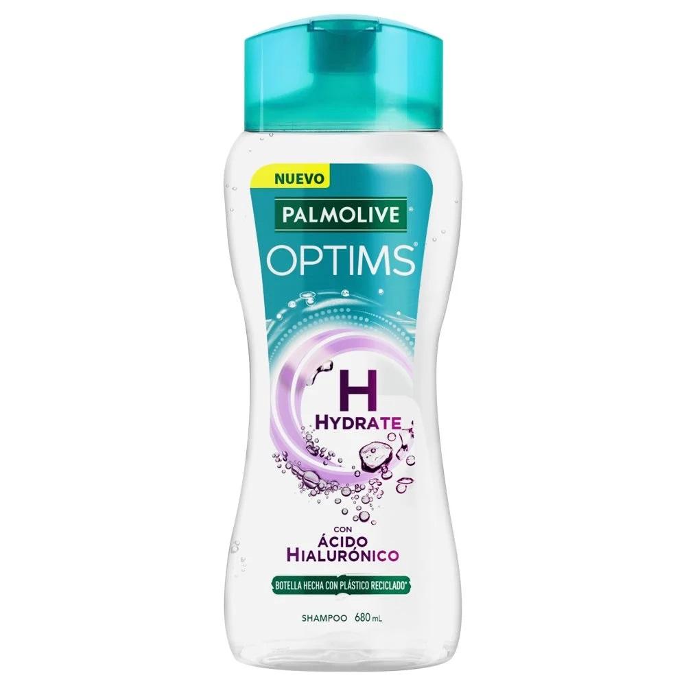 Shampoo Palmolive Optims Hydrate con Ácido Hialurónico 680 ml | DelSol