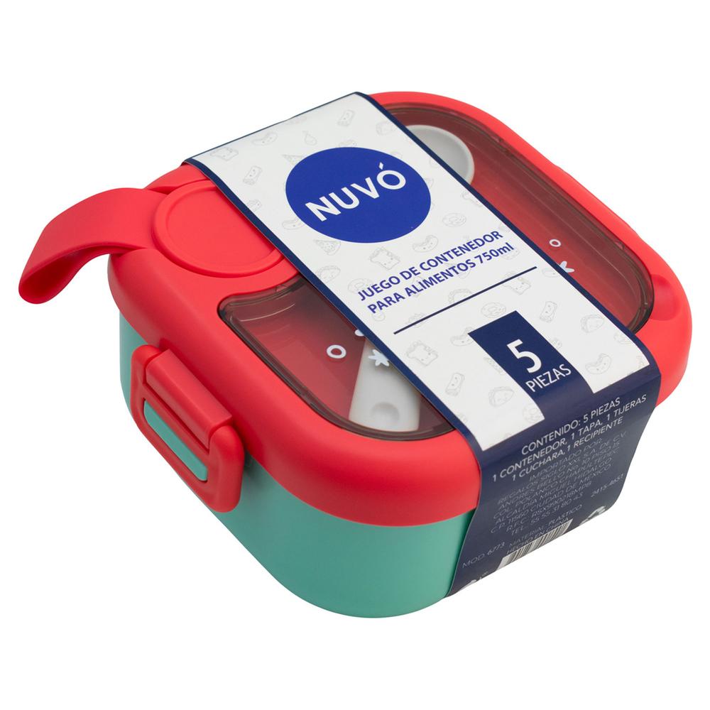 Juego de Contenedor para Alimentos Nuvo Lunch Box 5 Piezas 750 ml | DelSol
